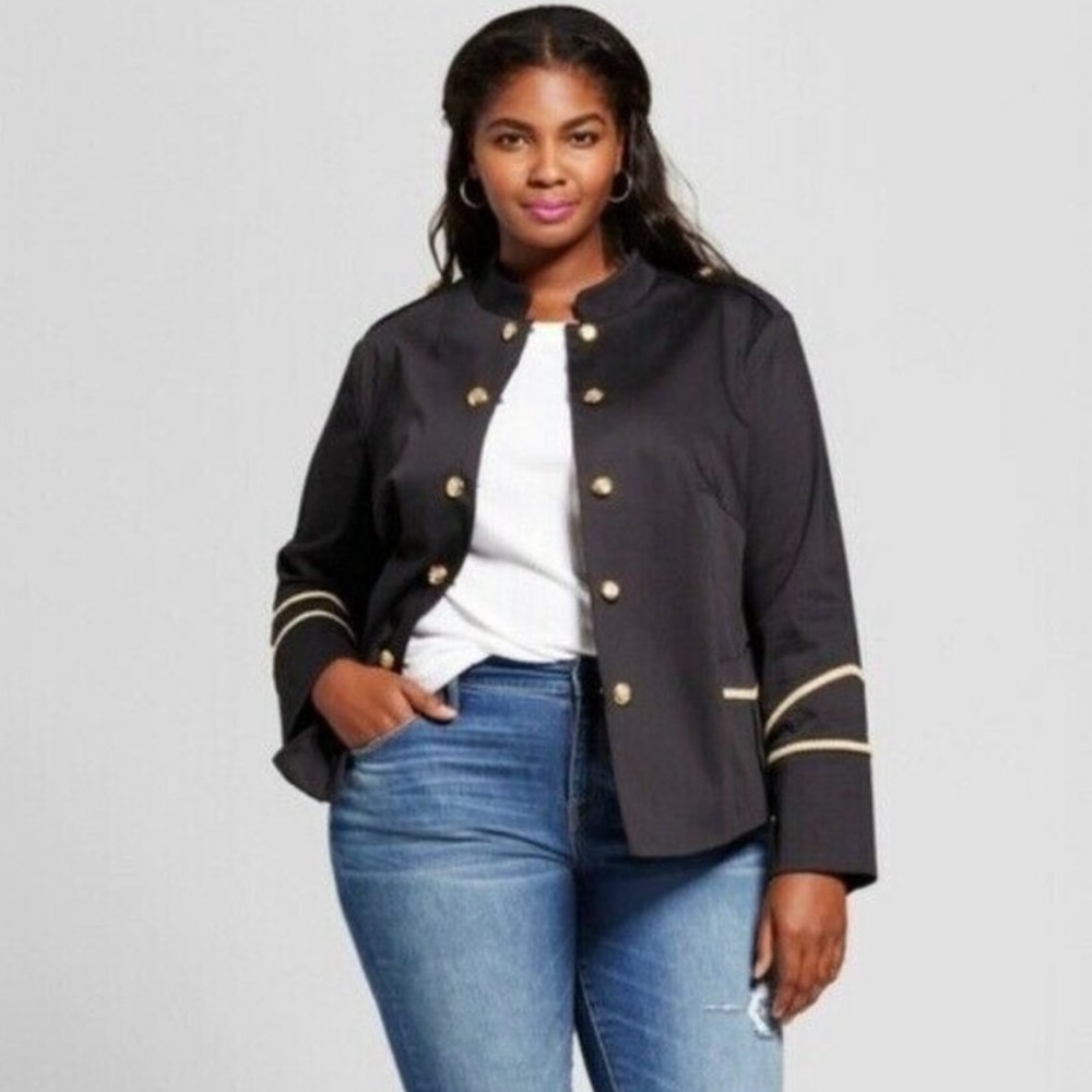 Ava & Viv Military Style Jacket - Gem